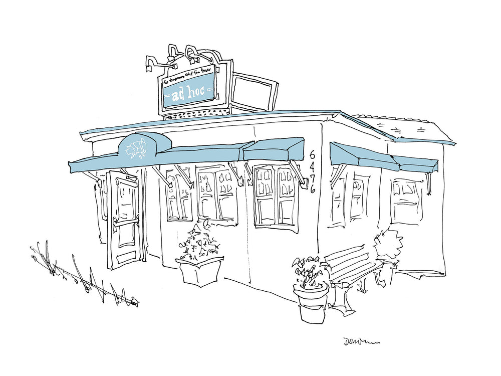 Hand-Drawn Art Prints of Napa Valley Restaurants - All The Restaurants